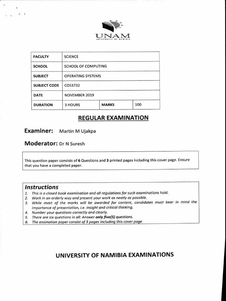 Cos3732 2019 11 Nor | PDF
