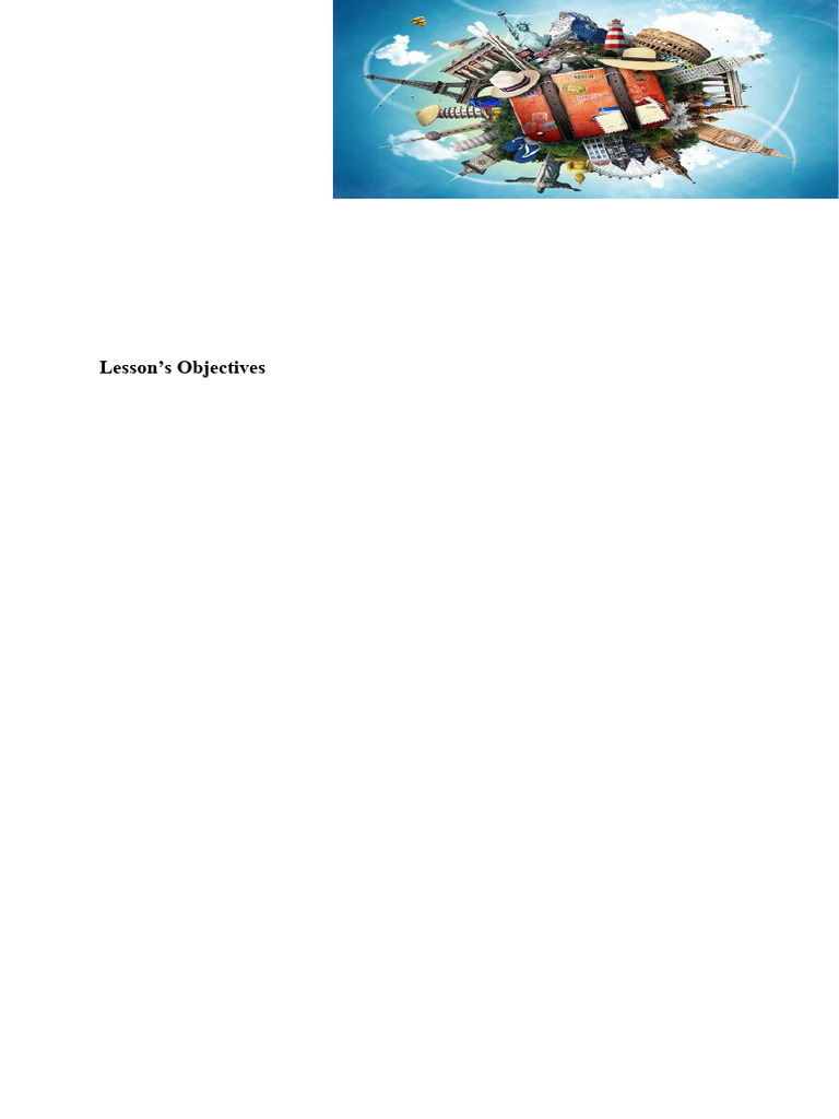 Lesson One Introduction To English For Tourism Purposes | PDF | English ...