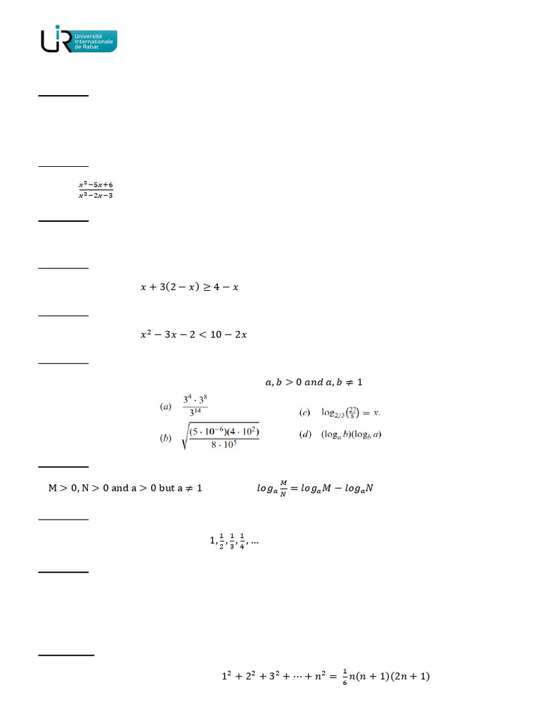 Tutorial 01 - Calculus I - 2022-23 | PDF
