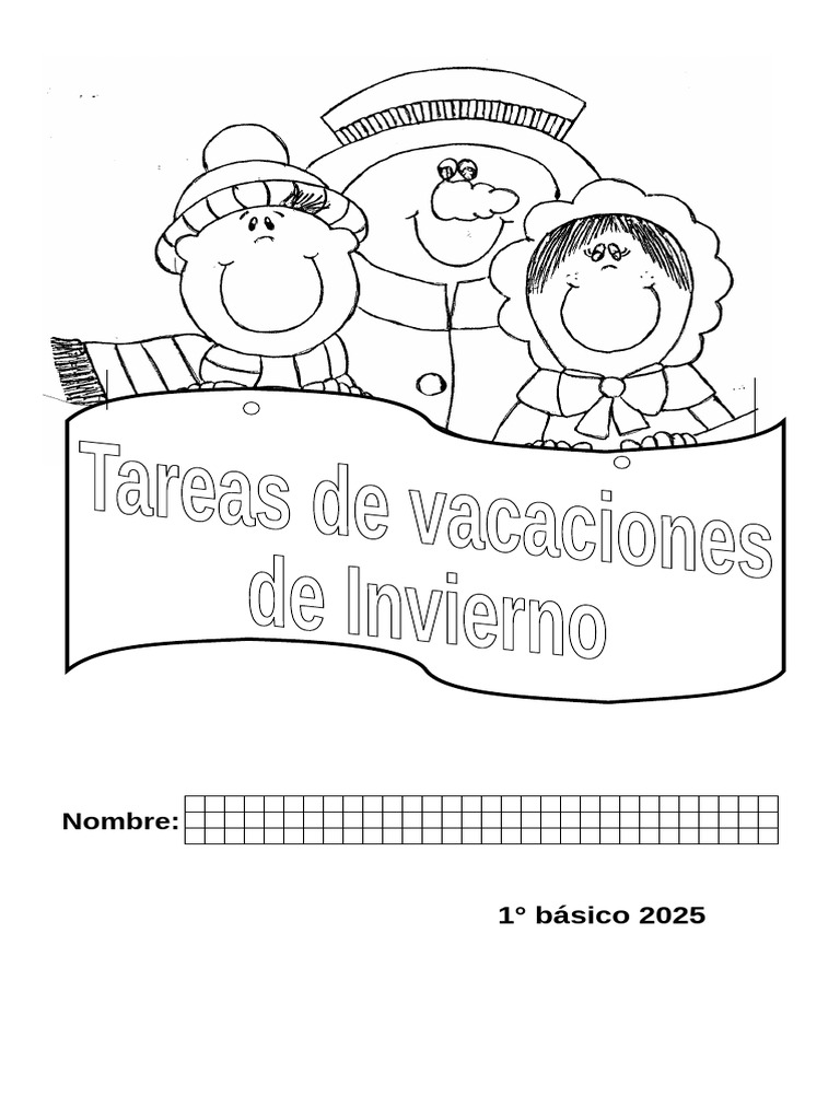 Tareas de Vacaciones de Invierno1º | PDF