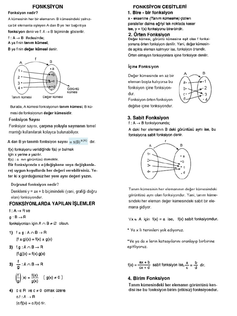 fonksiyon özet | PDF
