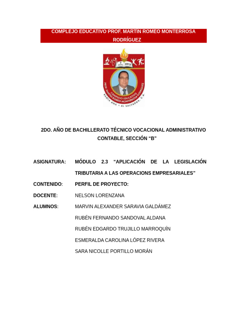 Perfil de Proyecto MD 2.3 Final | PDF | Evasión de impuestos | Pequeñas y medianas empresas