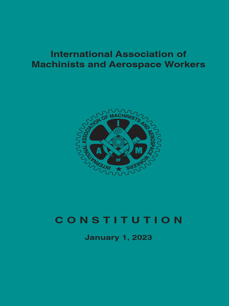 Iamaw Constitution 2023 | PDF | Electric Motor | Trade Union