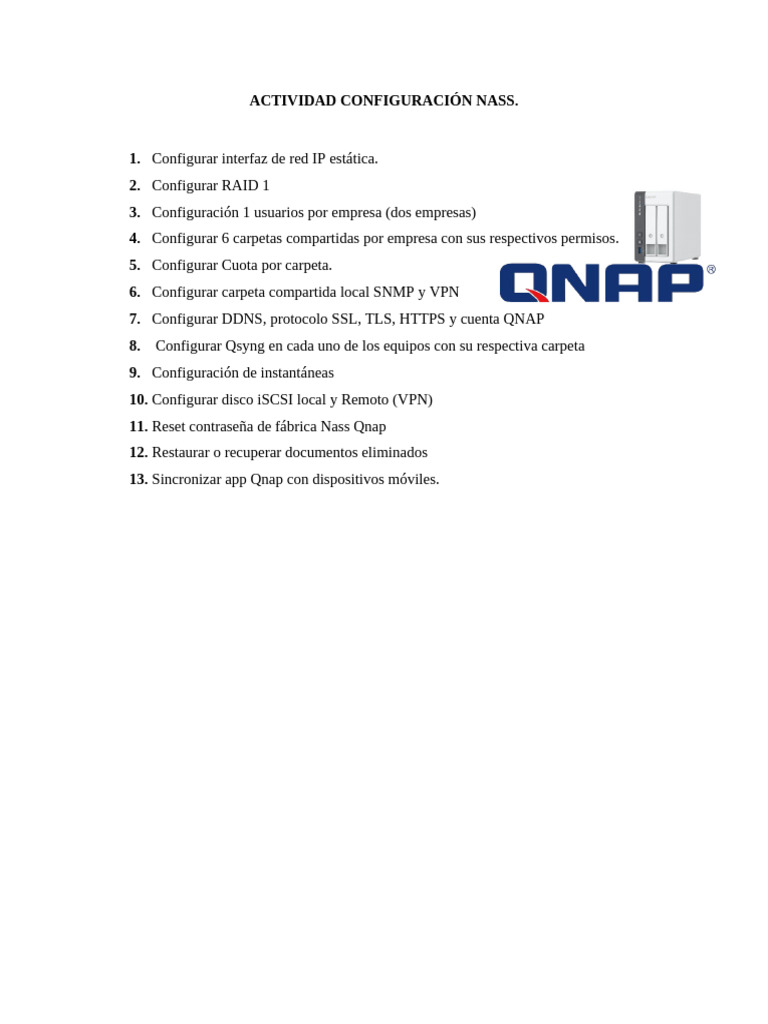 Configuracion Nass | PDF