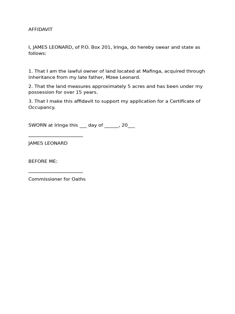 Affidavit | PDF