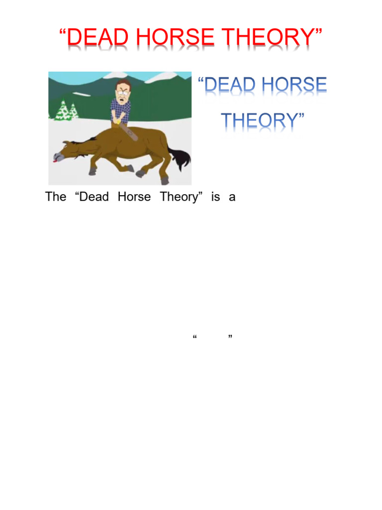 Dead Horse Theory in Organizational Strategy | PDF