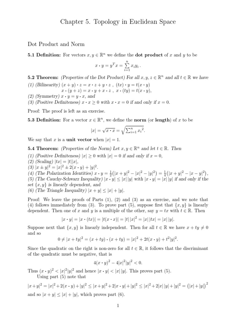 Chap 5 Topology | PDF | Norm (Mathematics) | Compact Space