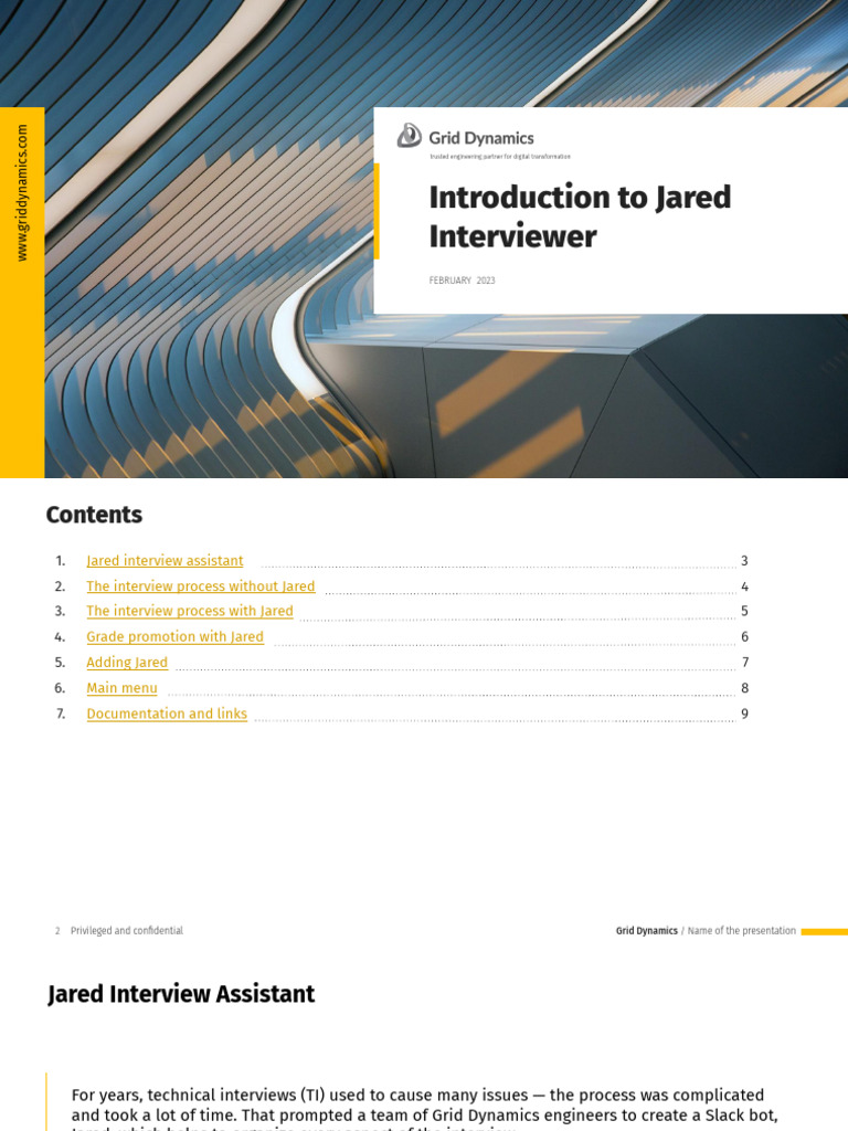 Introduction To Jared Interviewer | PDF | Software