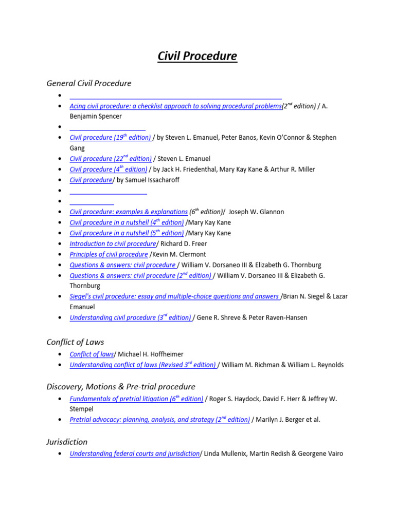 Civil Procedure | PDF