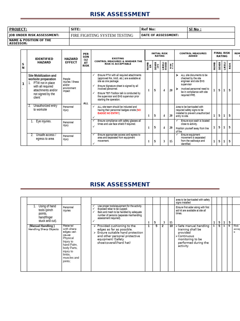 Ra - Fire Fighting System Testing | PDF | Safety | Occupational Safety ...