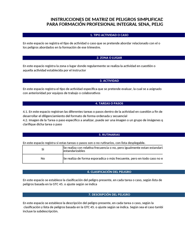 Matriz Simplificada SENA | PDF