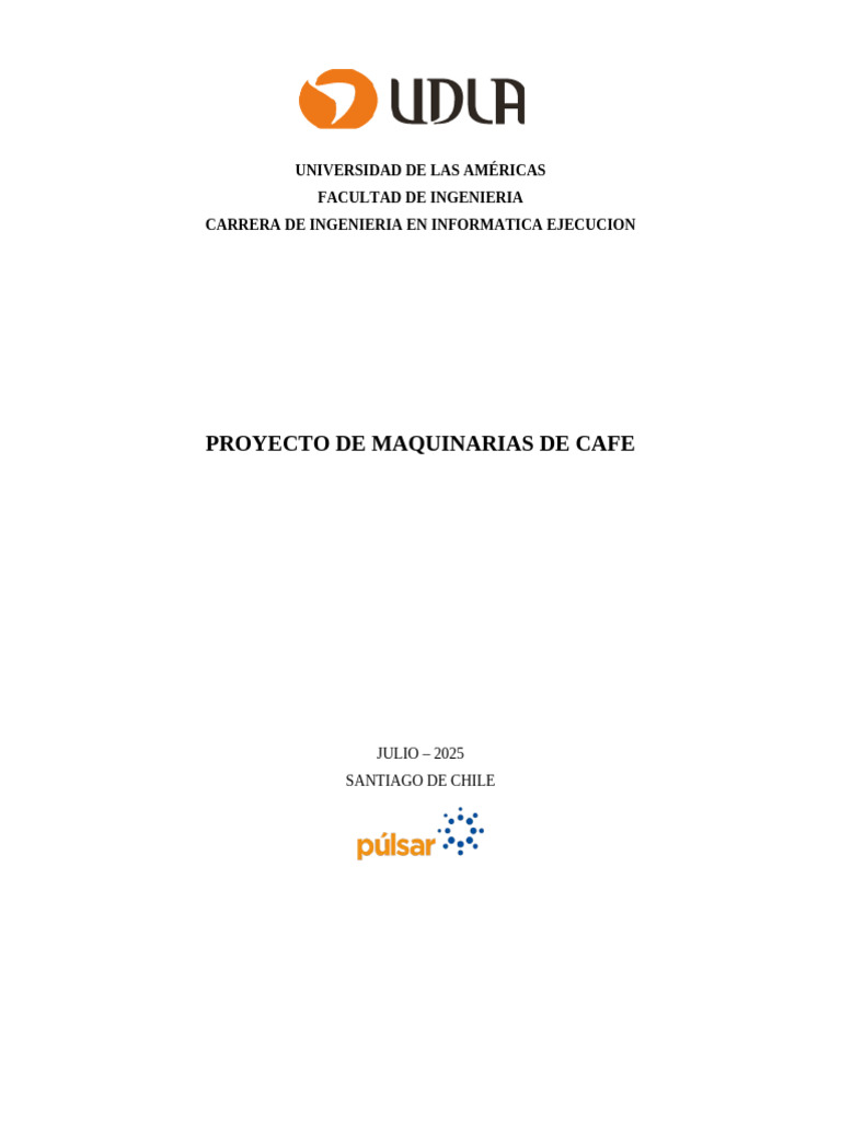 Informe Proyecto Cafe | PDF