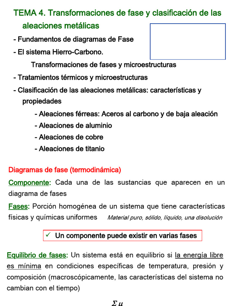Tema 4 de Ciencia e Ingeniería de Materiales | PDF | Fase (materia ...