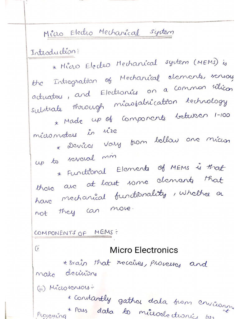 MEMS | PDF