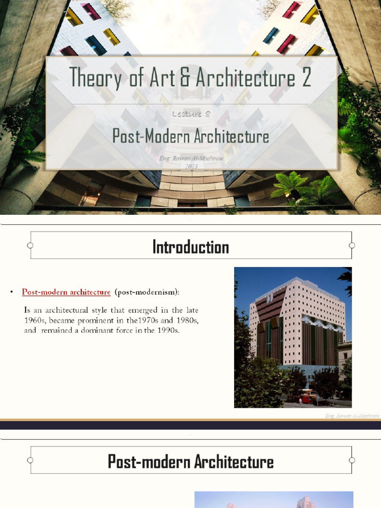 Lec 08 - Post Modernism - Styles and Trends | PDF