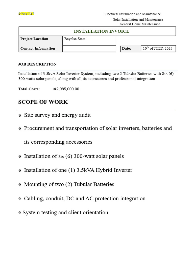 3.5kva Transformer Based Inverter System With Two Tubular Mstech | PDF ...