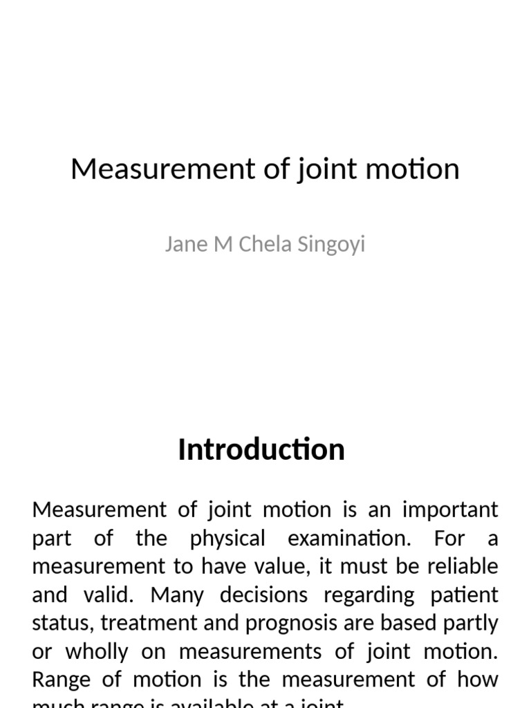 Watson Tiger (Joint Range of Motion) | PDF | Anatomical Terms Of Motion | Musculoskeletal System