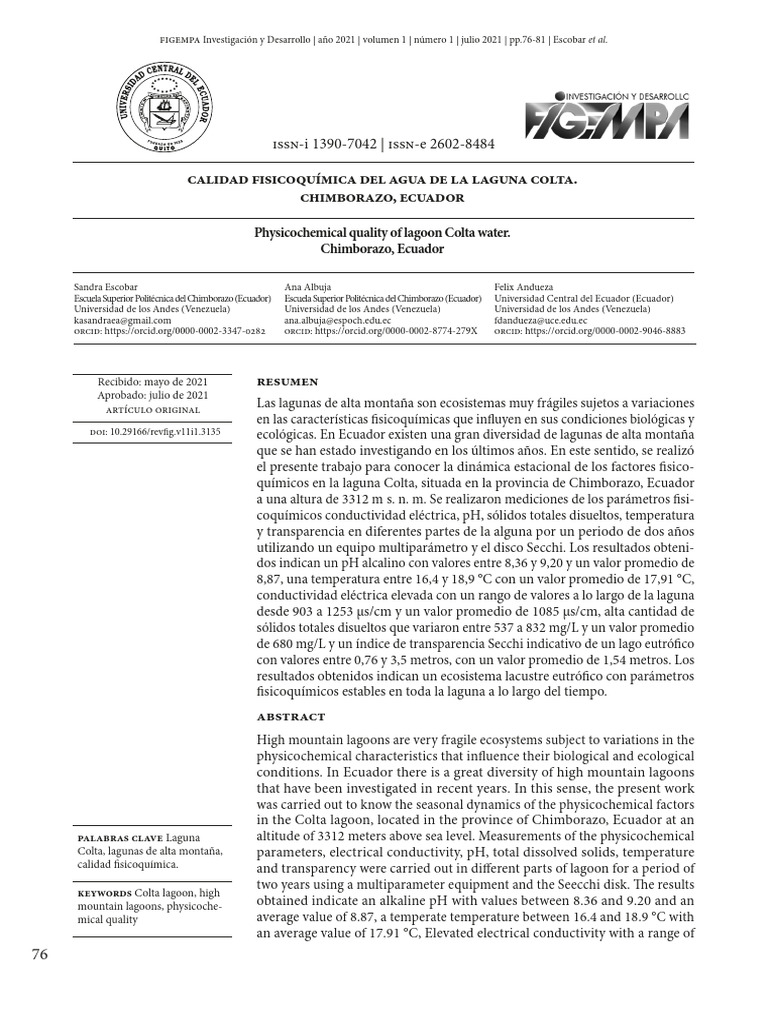 Articulo 2 | PDF | lago | Agua