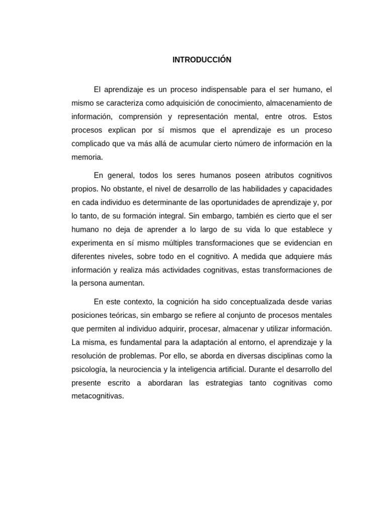 Estrategias Carolina | PDF | Aprendizaje | Metacognición