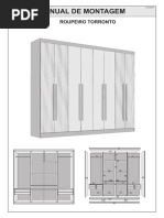 Guarda Roupa Casal 6 Portas Bater 2 Gavetas Panama Moval Roupeiro ...