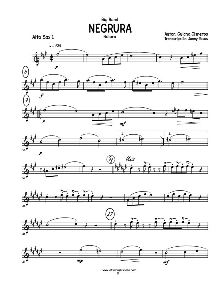 Negrura Sax Alto 1 | PDF