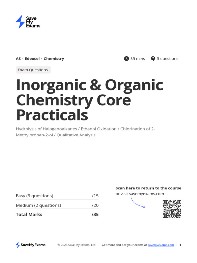 4 2 Inorganic and Organic Chemistry Core Practicals CJvYXcSd6jQZH54v ...