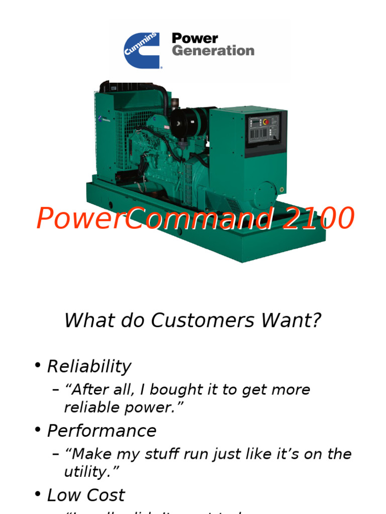 PowerCommand 2100 Overview and Features | PDF | Reliability Engineering ...