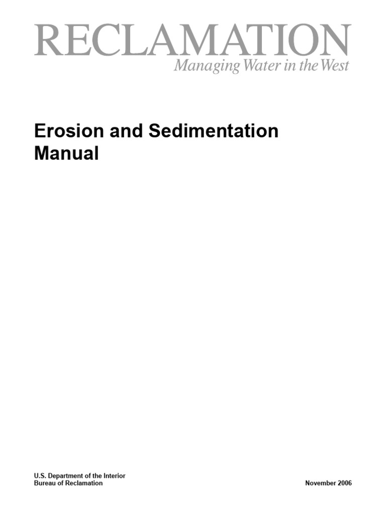 Erosion and Sedimentation Manual | PDF