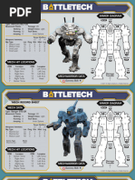 Black Knight BattleMech Record Sheet | PDF | Battle Tech