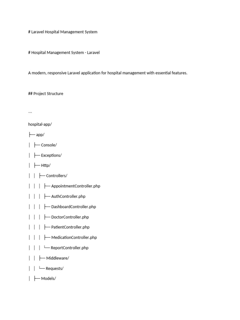 Laravel Hospital Management System | PDF | Login | Information Technology