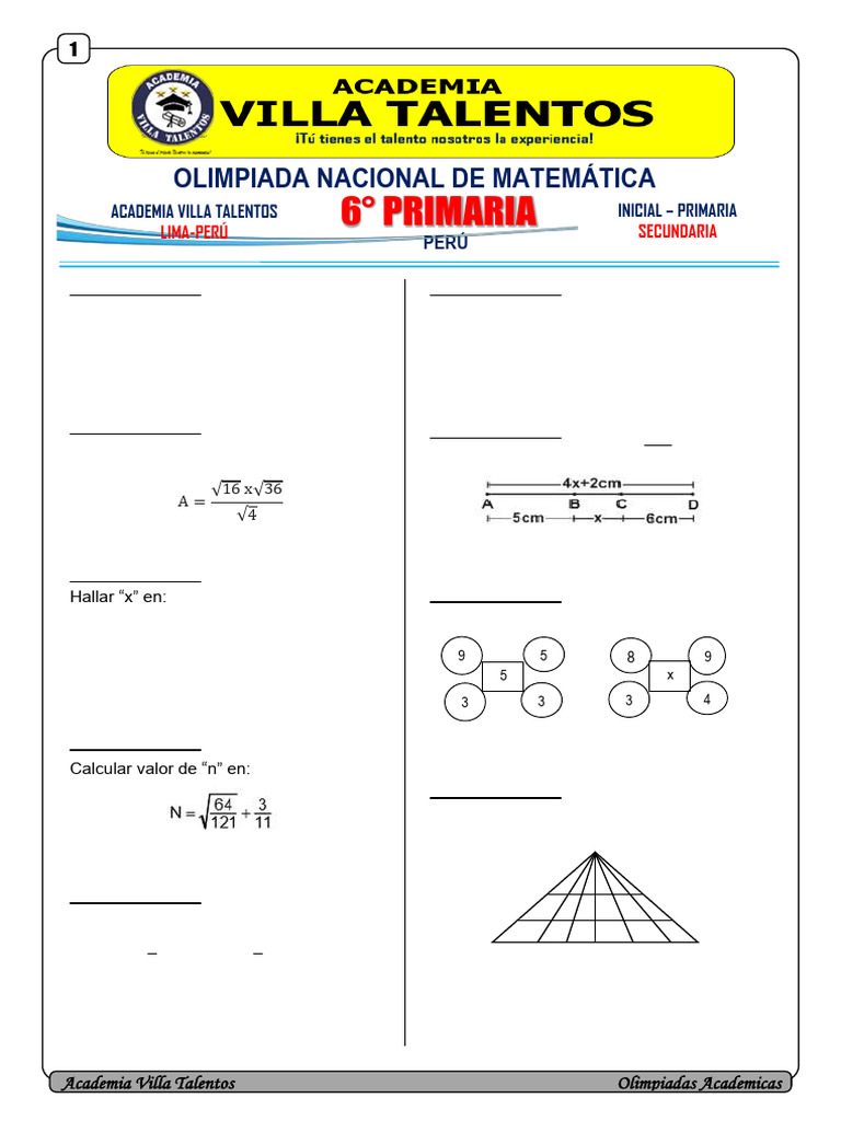 Problemas Matemáticos 6° Primaria | PDF
