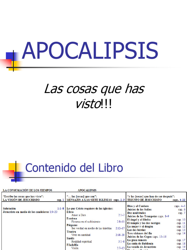 Apocalipsis Capitulo 1-12 | PDF | Libro de revelación | Elijah