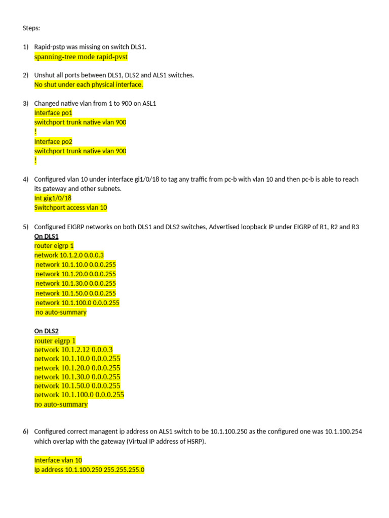 Task1 EIGRP VRRP | PDF