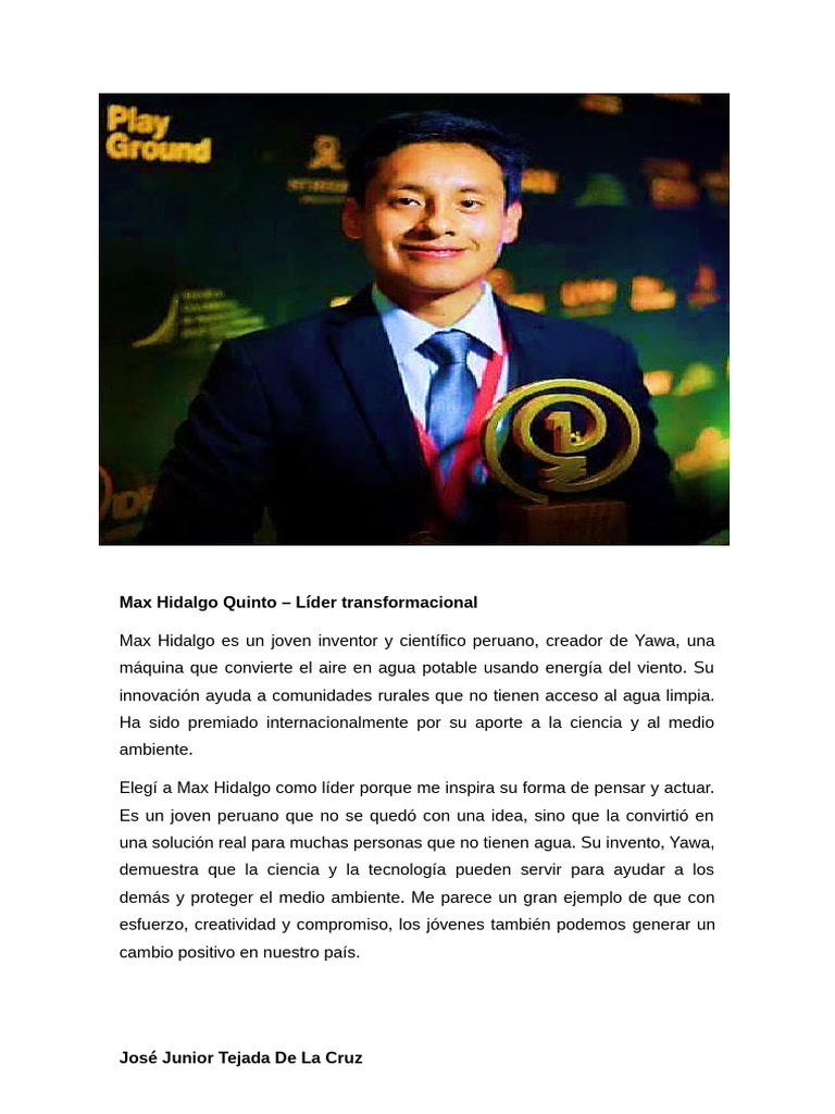 Max Hidalgo Quinto - Líder Transformacional | PDF