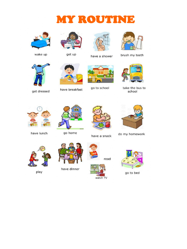 Daily Routine Vocabulary | PDF