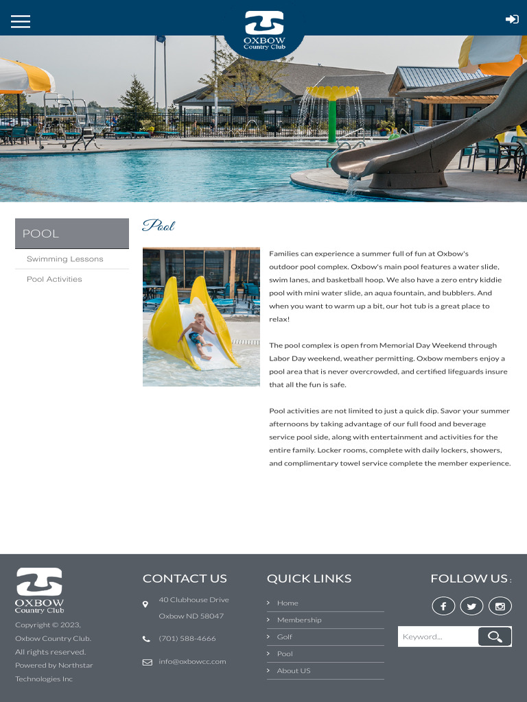 Pool - Oxbow Country Club | PDF