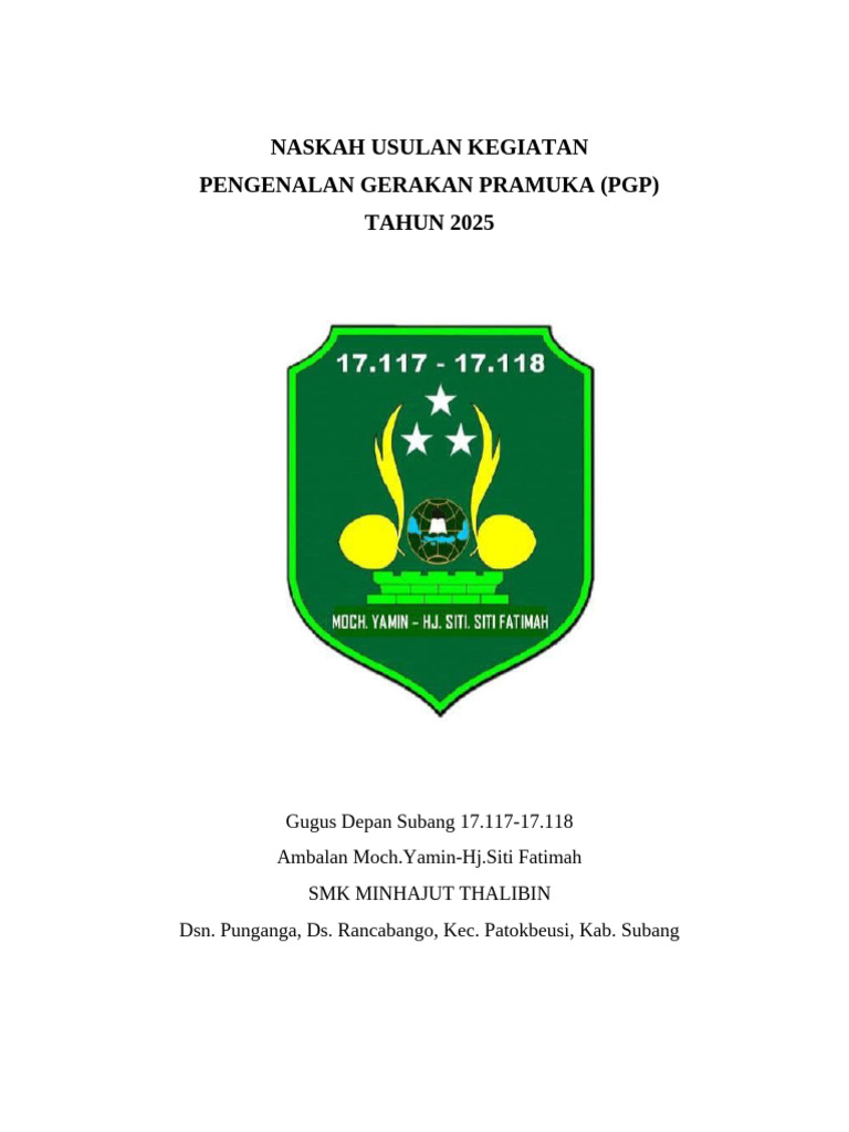 Naskah Usulan Kegiatan PGP | PDF