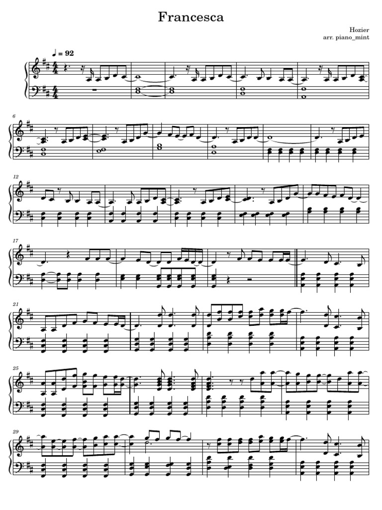 Hozier's "Francesca" Overview | PDF