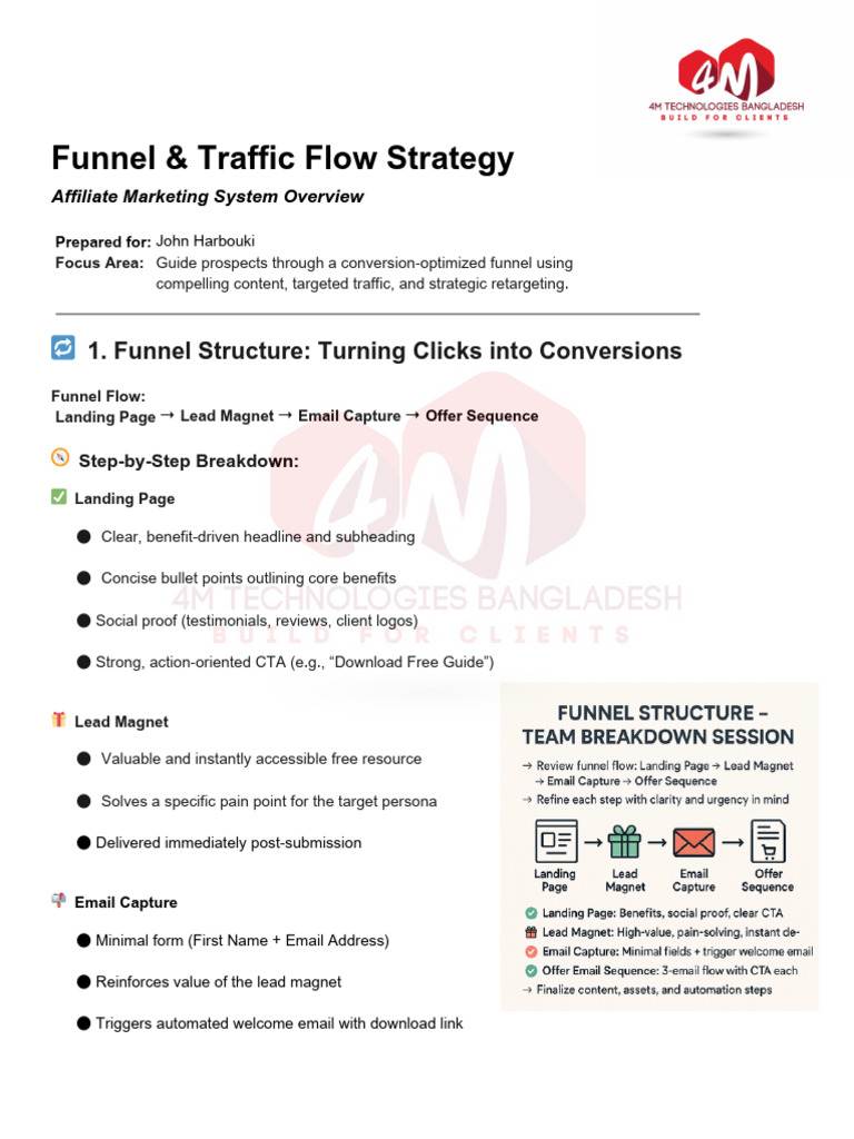 Funnel & Traffic Flow Strategy PDF | PDF | World Wide Web | Internet & Web