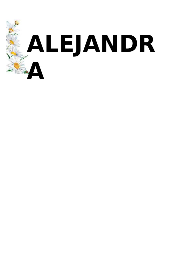ALEJANDRA | PDF