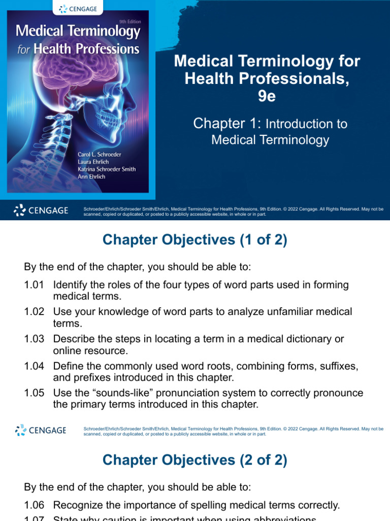 m1 Schroeder Ch1 Introduction To Medical Terminology | PDF