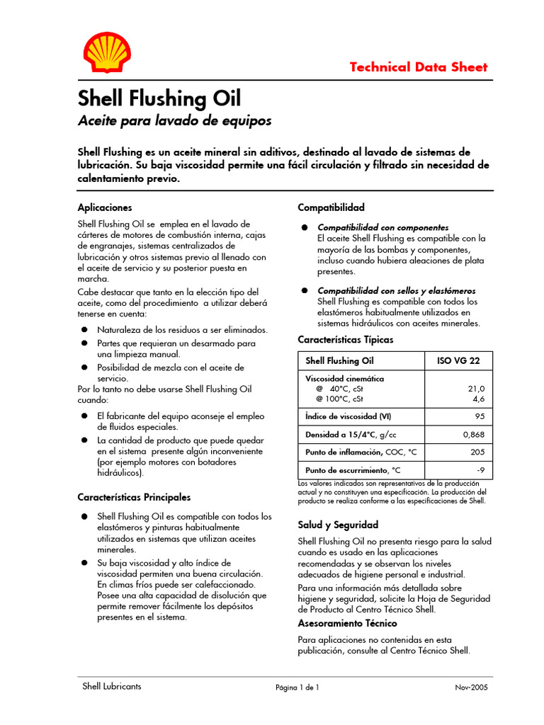 Flushing - Oil Shell | PDF | Petróleo | Lubricante