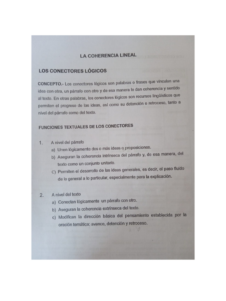 SES 10 EJERCICIOS CONECTORES - Lenguaje y Comunicación | PDF