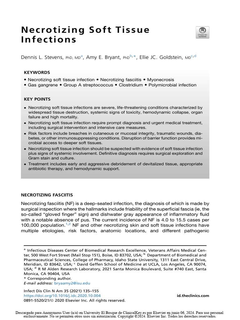 Necrotizing Soft Tissue Infections | PDF | Infection | Medical Specialties