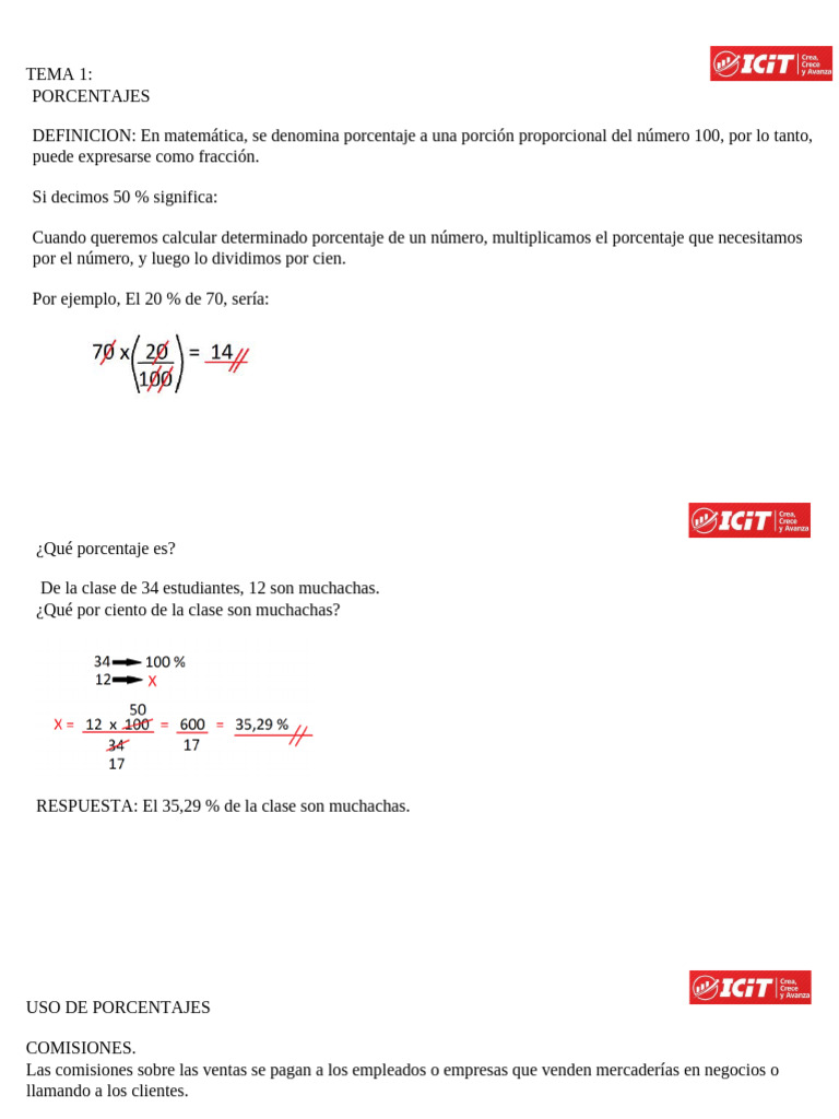 Actividad de Matematica | PDF | Porcentaje | Precios