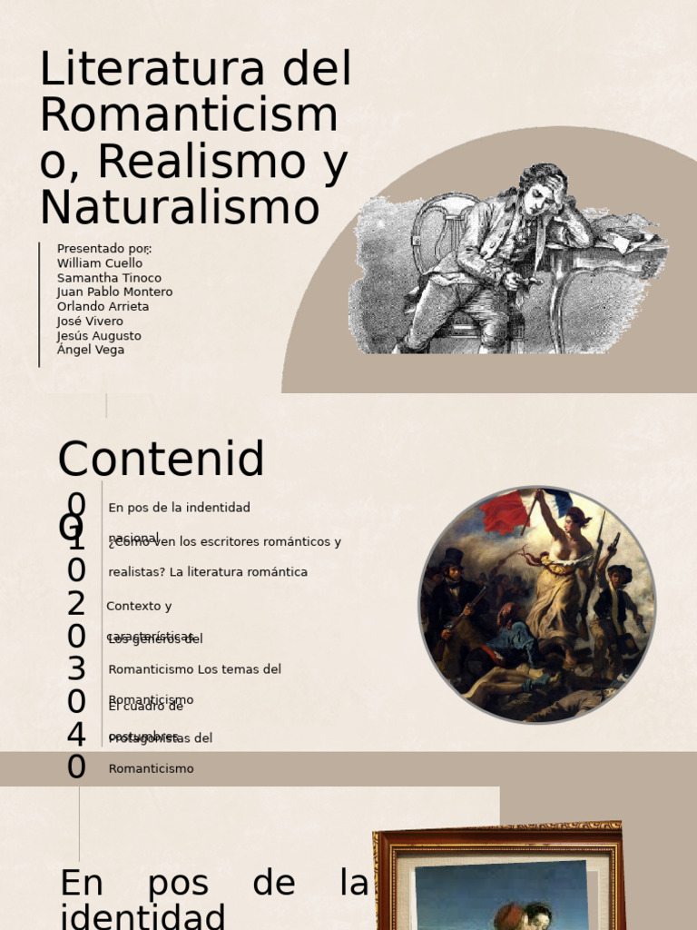 Literatura Del Romanticismo, Realismo y Naturalismo PDF | PDF ...