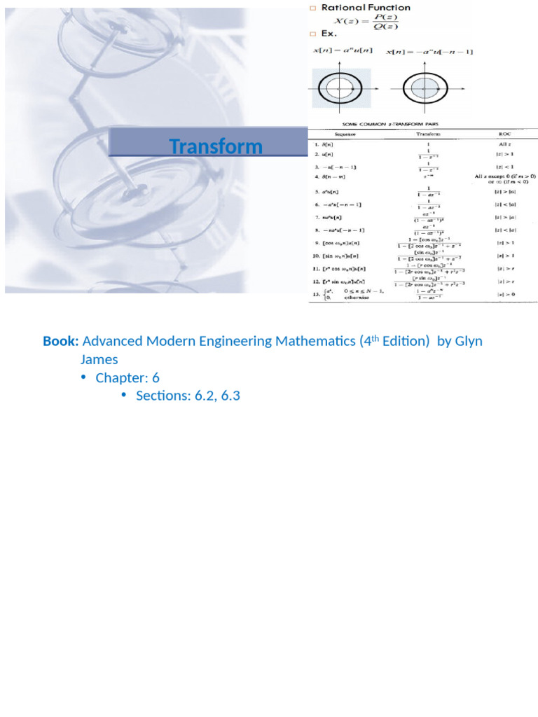 Z Transform Complete Lectures | PDF | Laplace Transform | Function (Mathematics)