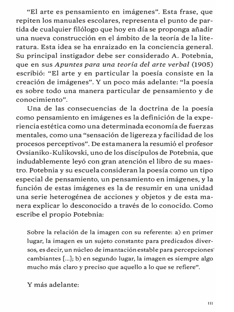 Shklovsk - El Arte Como Procedimiento | PDF | Poesía | Pensamiento