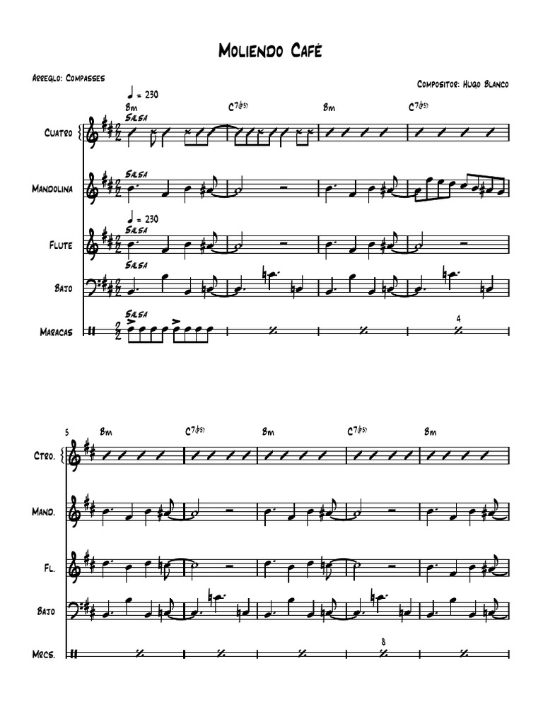 Moliendo Café - Partitura Completa | PDF