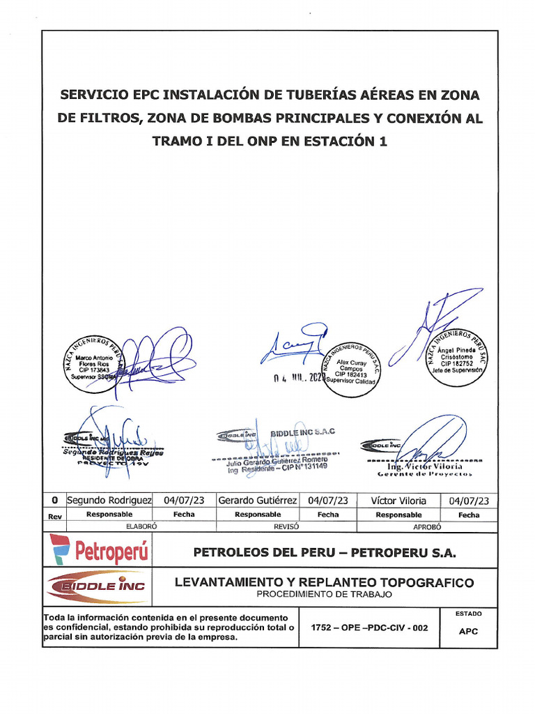 1752 OPE PDC CIV 002 Levantamiento y Replanteo Topografico | PDF | Topografía | Tecnología ...